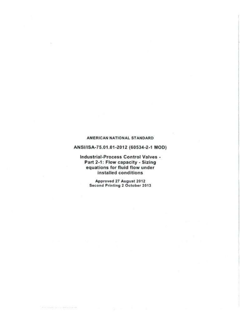 ANSI-ISA-75.01.01-2012 | PDF