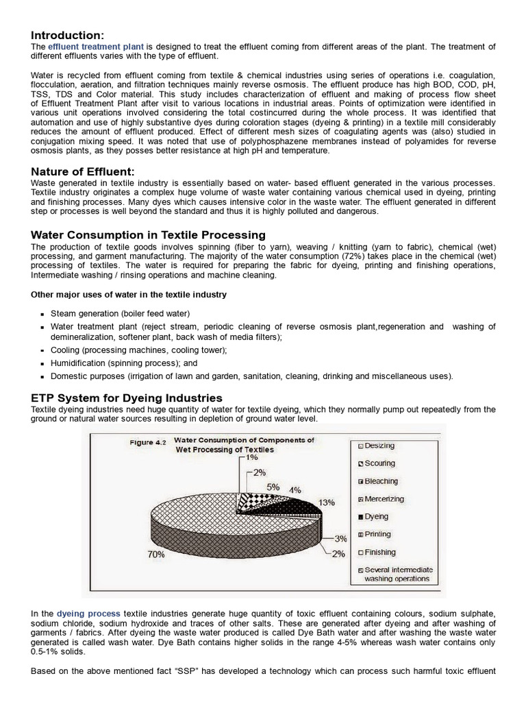 Effluent Treatment Plant Process Sequence in Textile Industry - Textile Learner | PDF | Textiles ...