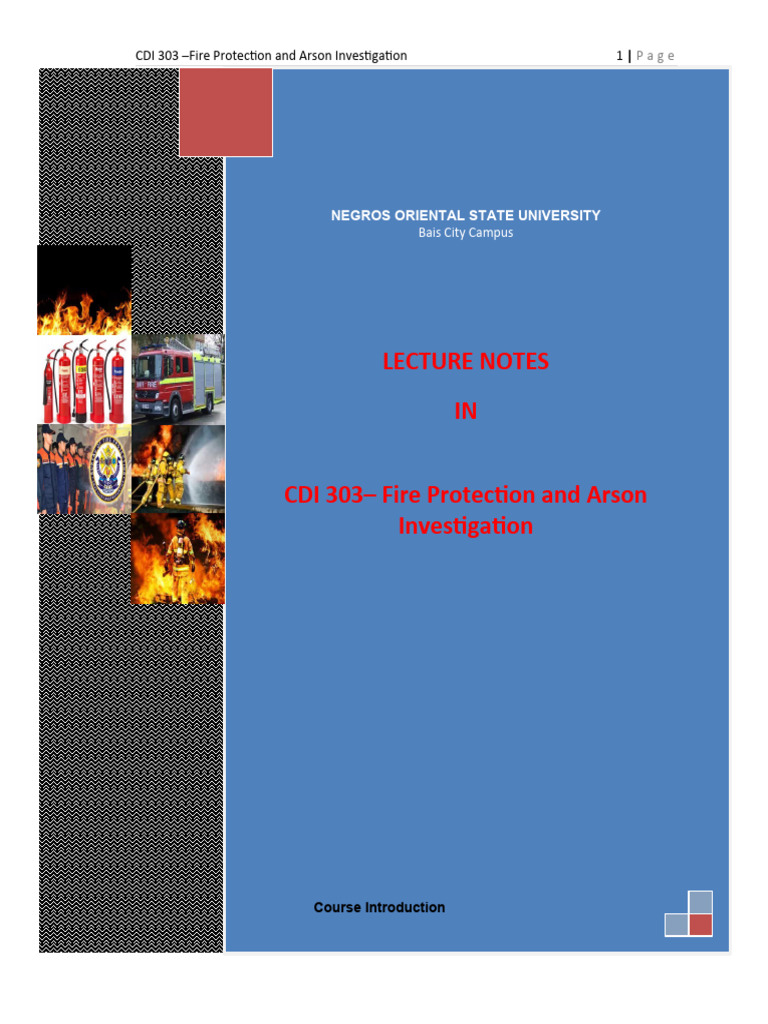 CDI 303 2023 2024 2nd Sem | PDF | Combustion | Fires
