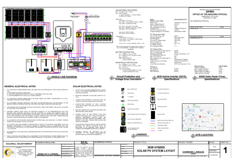 5kW-Hybrid-Solar-Design | PDF | Electric Power | Electricity