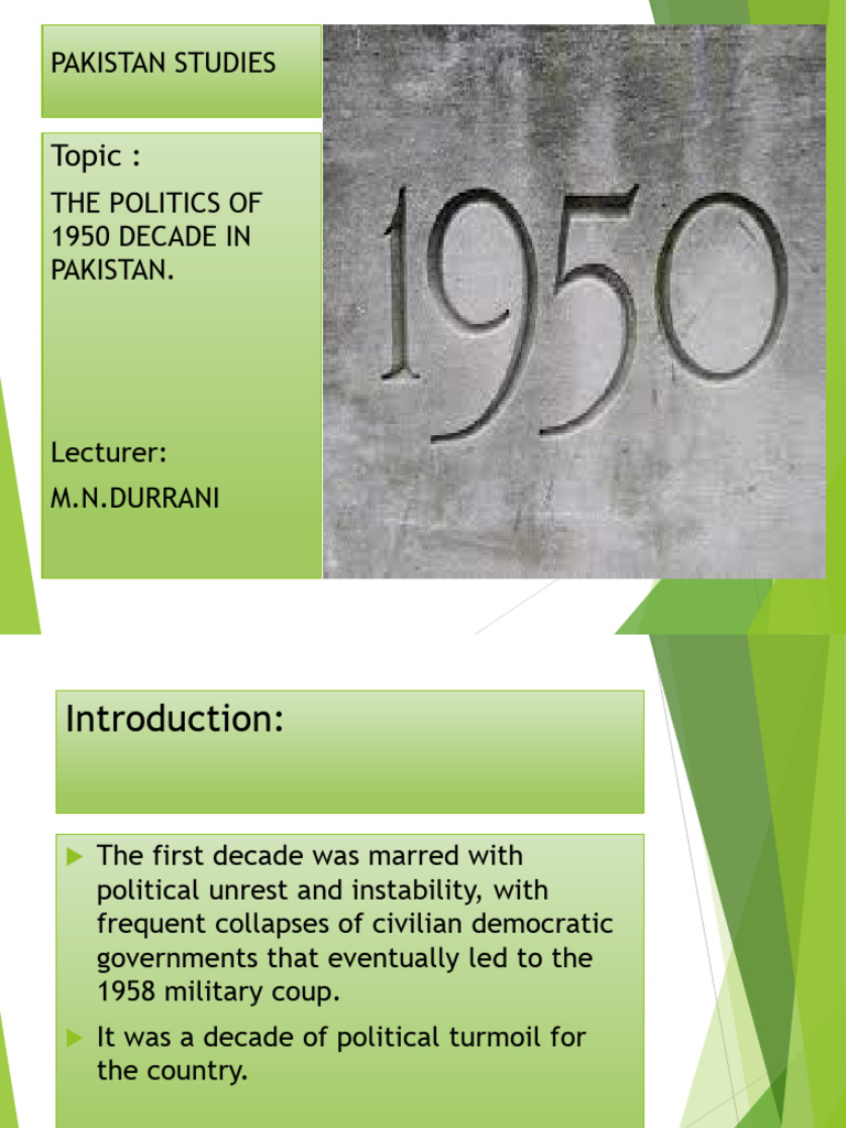 1950 Decade | PDF | Pakistan | Asia