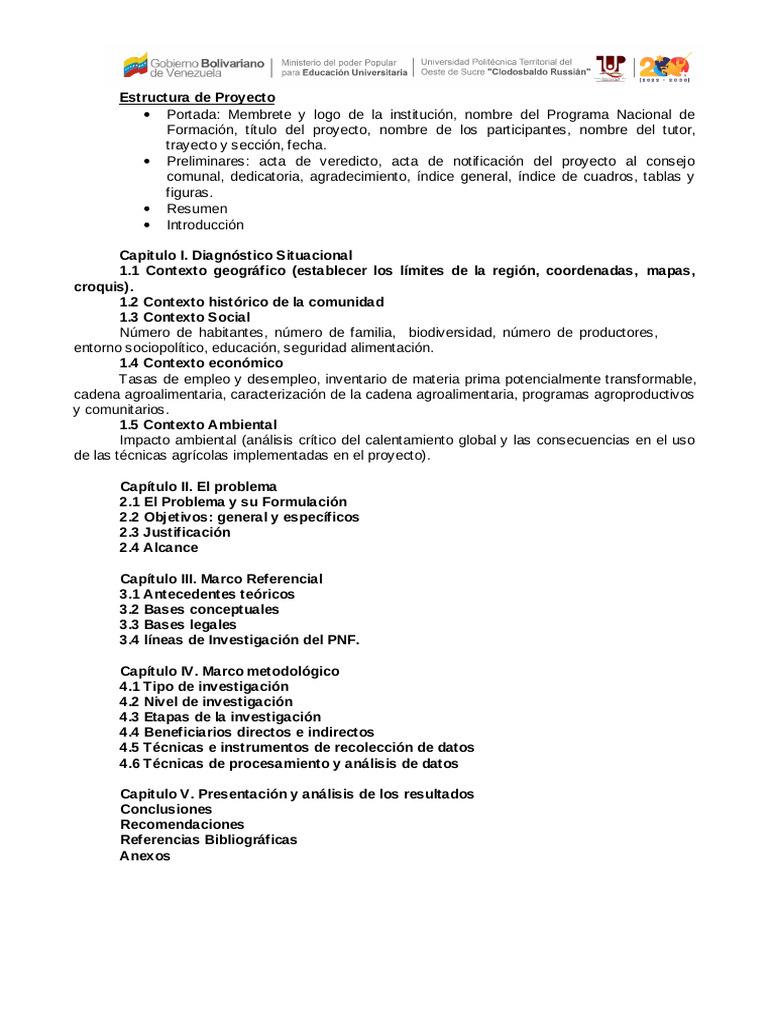 Estructura De Proyecto Pdf 3547