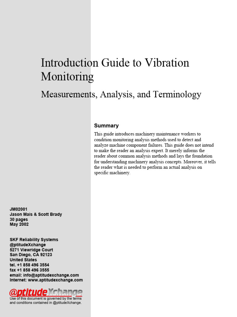Introduction Guide To Vibration Monitoring | PDF | Root Mean Square ...
