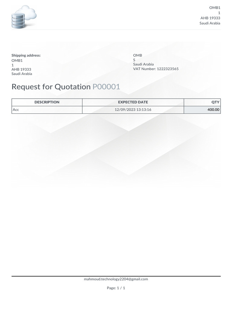 Quotation Request for Saudi Arabia | PDF