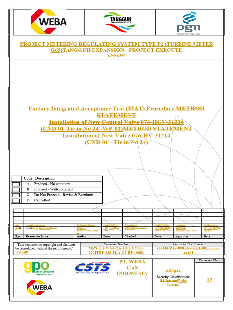 11.3 Metode Kerja_FAT Procedure | Download Free PDF | Natural Gas | Liquefied Natural Gas