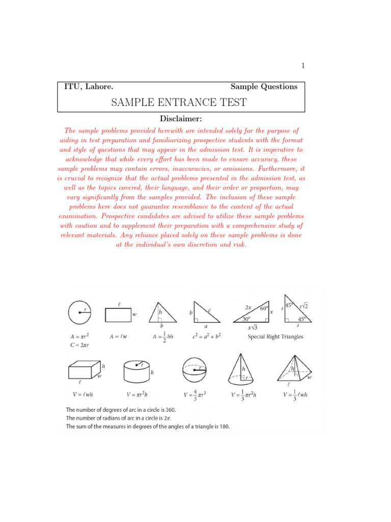 BSCS-BSAI-sample Test 2024 | PDF | Mathematics