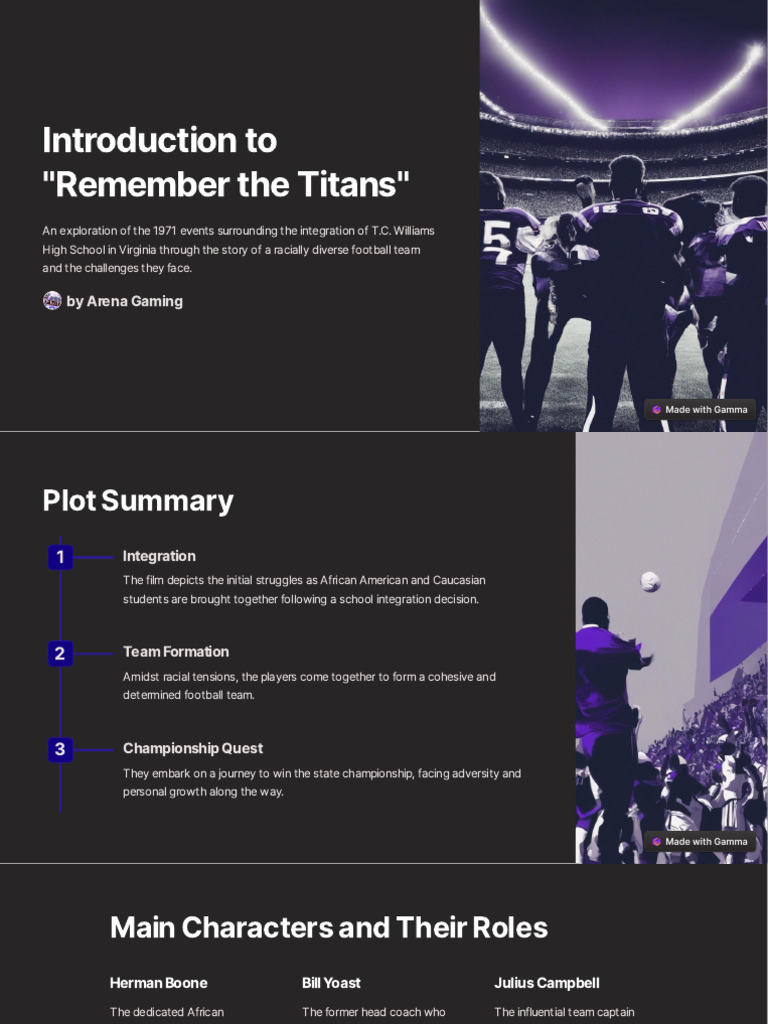 Introduction To Remember The Titans | PDF | Social Science