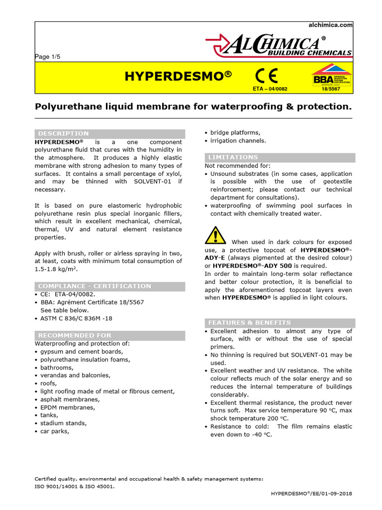 Hyperdesmo - v3.1 | PDF | Polyurethane | Concrete
