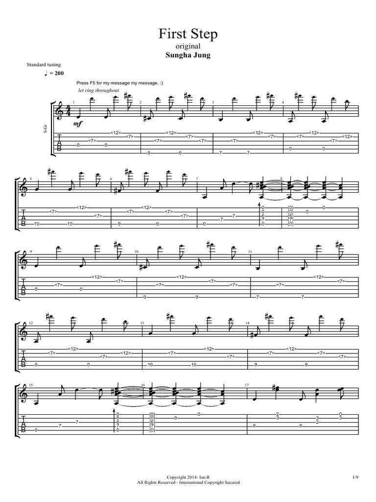 Sungha Jung - First Step | PDF | Character Encoding