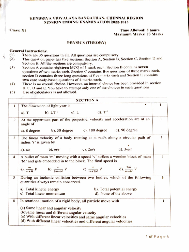 KV Phy - XI | PDF | Acceleration | Force