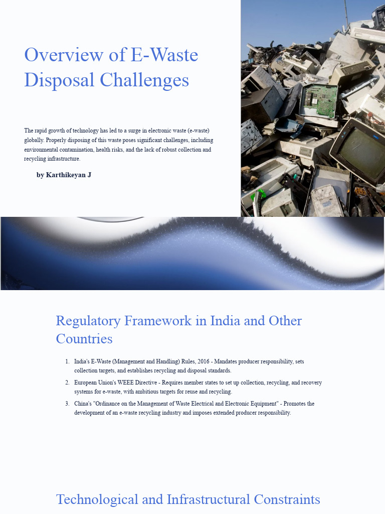 Overview of E Waste Disposal Challenges | PDF | Electronic Waste ...