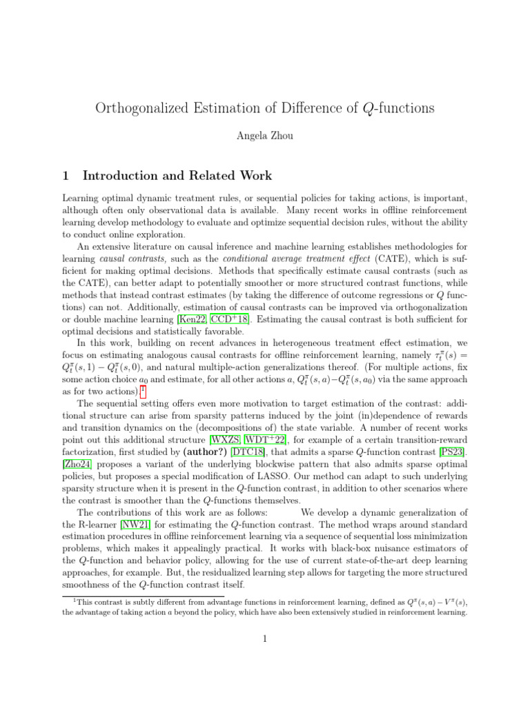 Difference of Q Estimation | PDF | Machine Learning | Markov Chain
