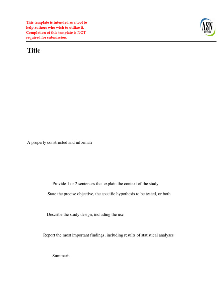 Asn Manuscript Template | PDF | Data | Diet (Nutrition)