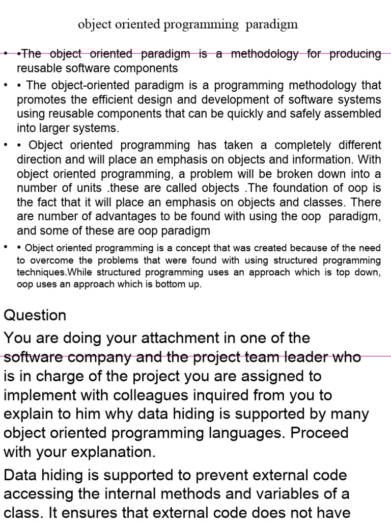 Lessons-Additional Notes For Object Oriented Programming | PDF | Object ...