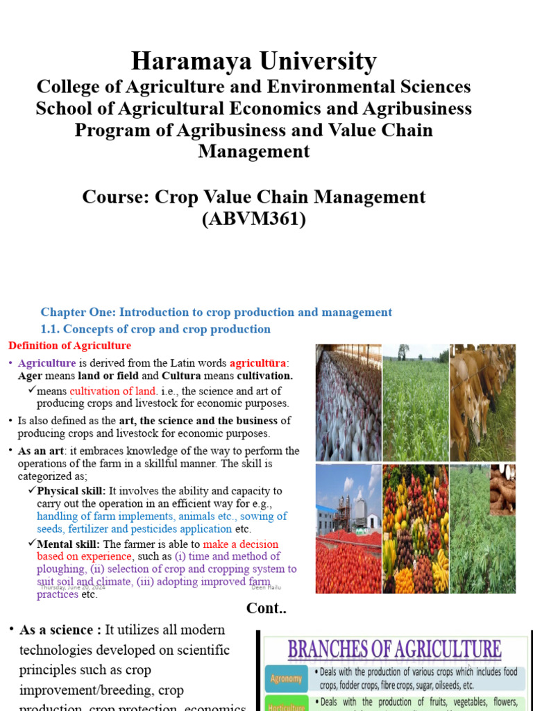Crop V C M (Chap 1 2) Copy 1 | PDF | Crop Rotation | Agriculture