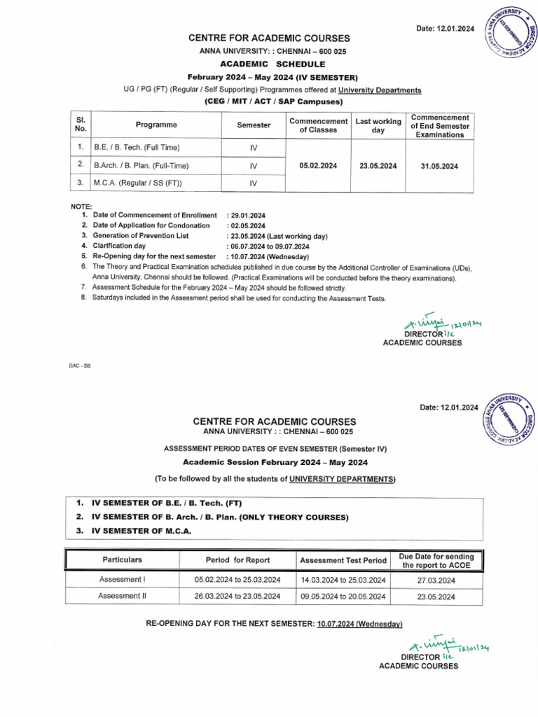 Ug & Mca - IV Semester | PDF