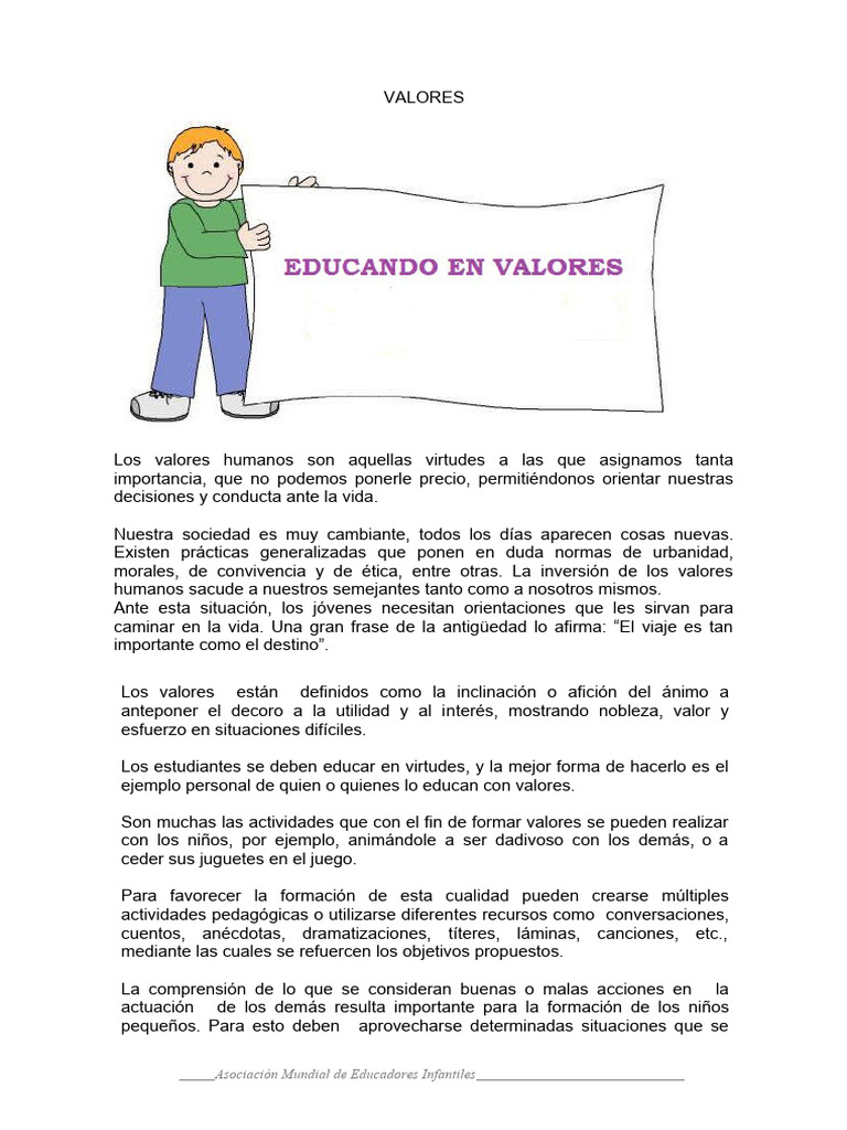 Proyecto de Valores | PDF | Solidaridad | Paz