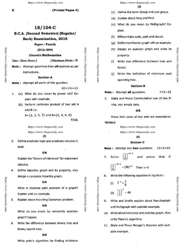 Discrette Math 2018 | PDF