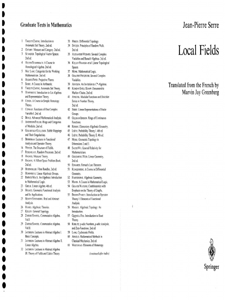 Serre-Local Fields | PDF