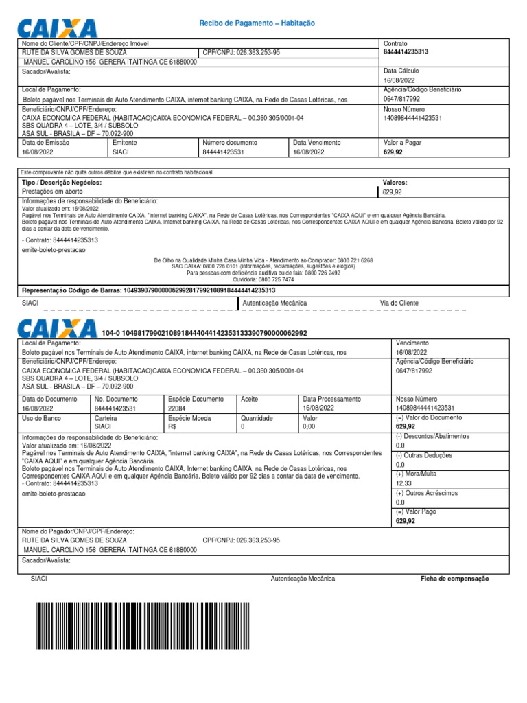 Boleto-Prestacao 220816 124639 | PDF | Tecnologia financeira | Finanças ...