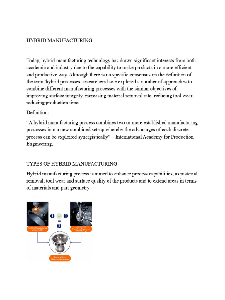 Understanding Hybrid Manufacturing Processes | PDF | Machining | 3 D ...
