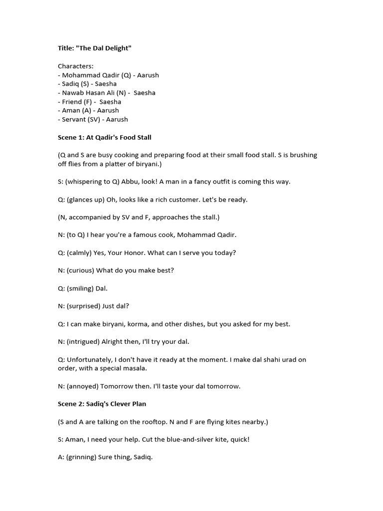 English Skit IA 2 | PDF