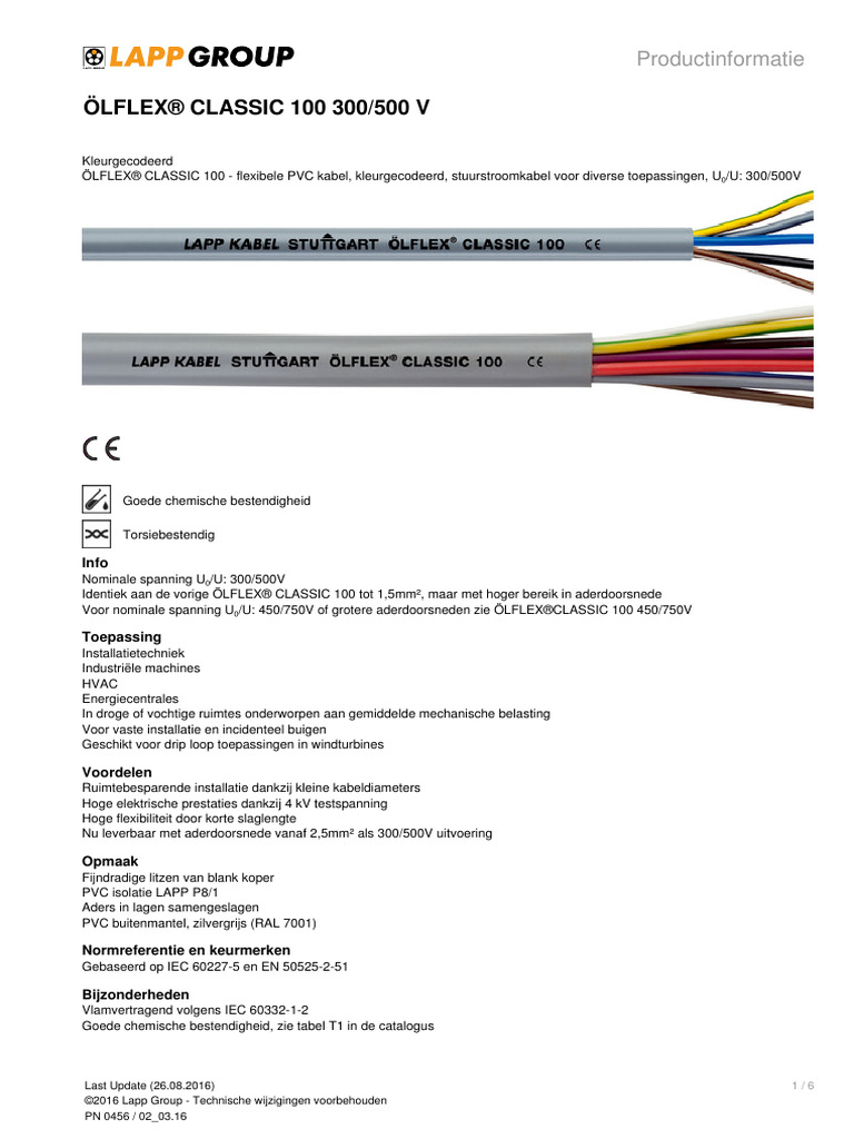 Olflex Classic 100 300-500V | PDF