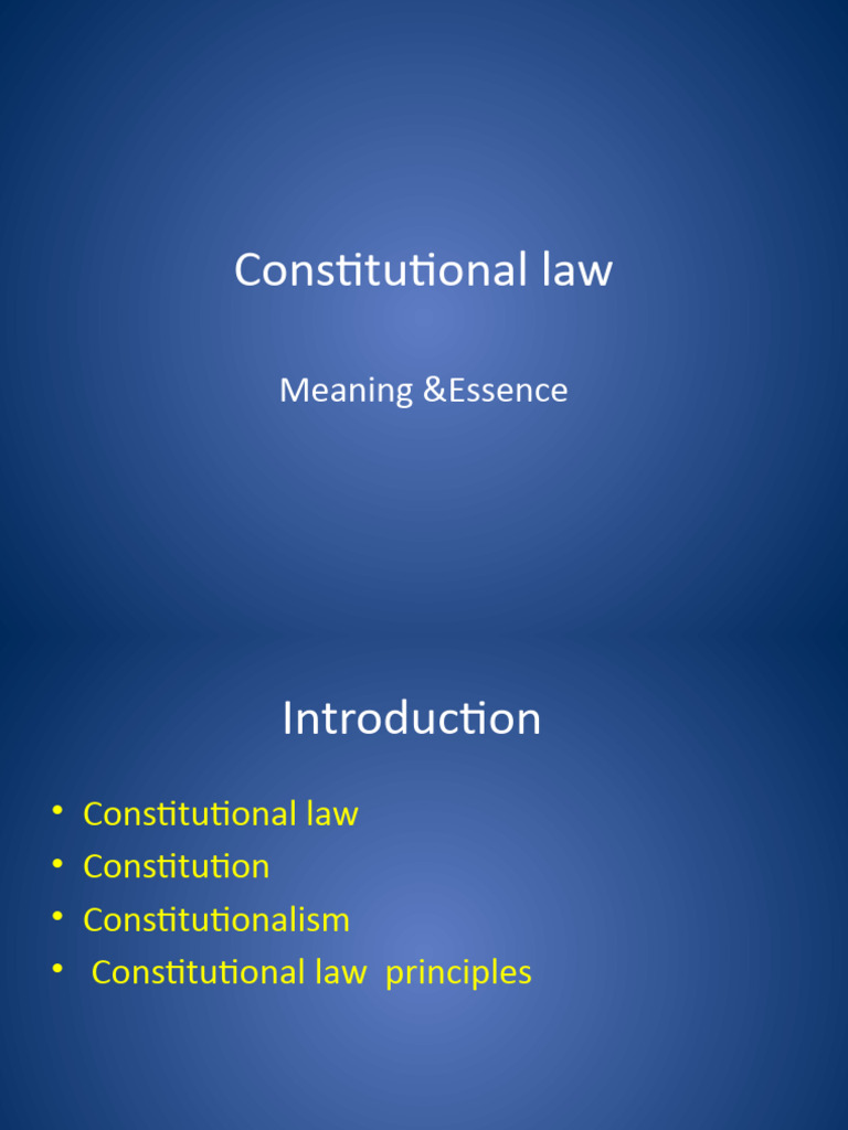 Constitutional Law | PDF | Constitution | Constitutional Law