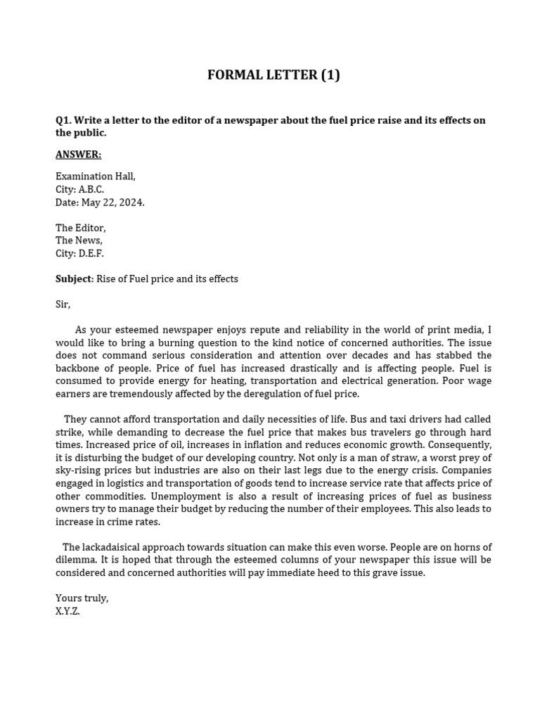 Concerned Citizens' Letters | PDF | Prices | Inflation