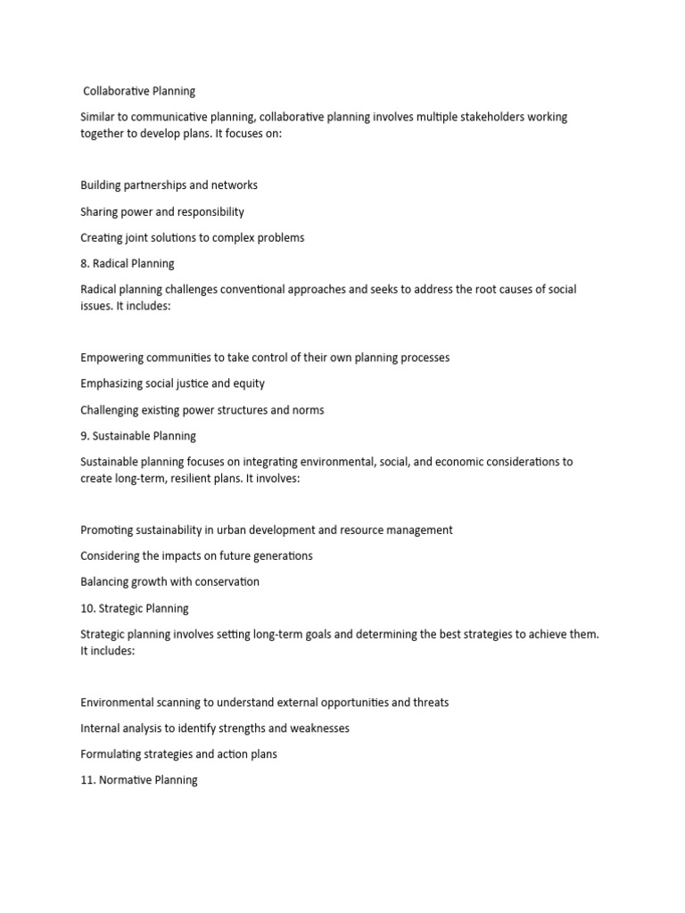 Collaborative Planning | PDF
