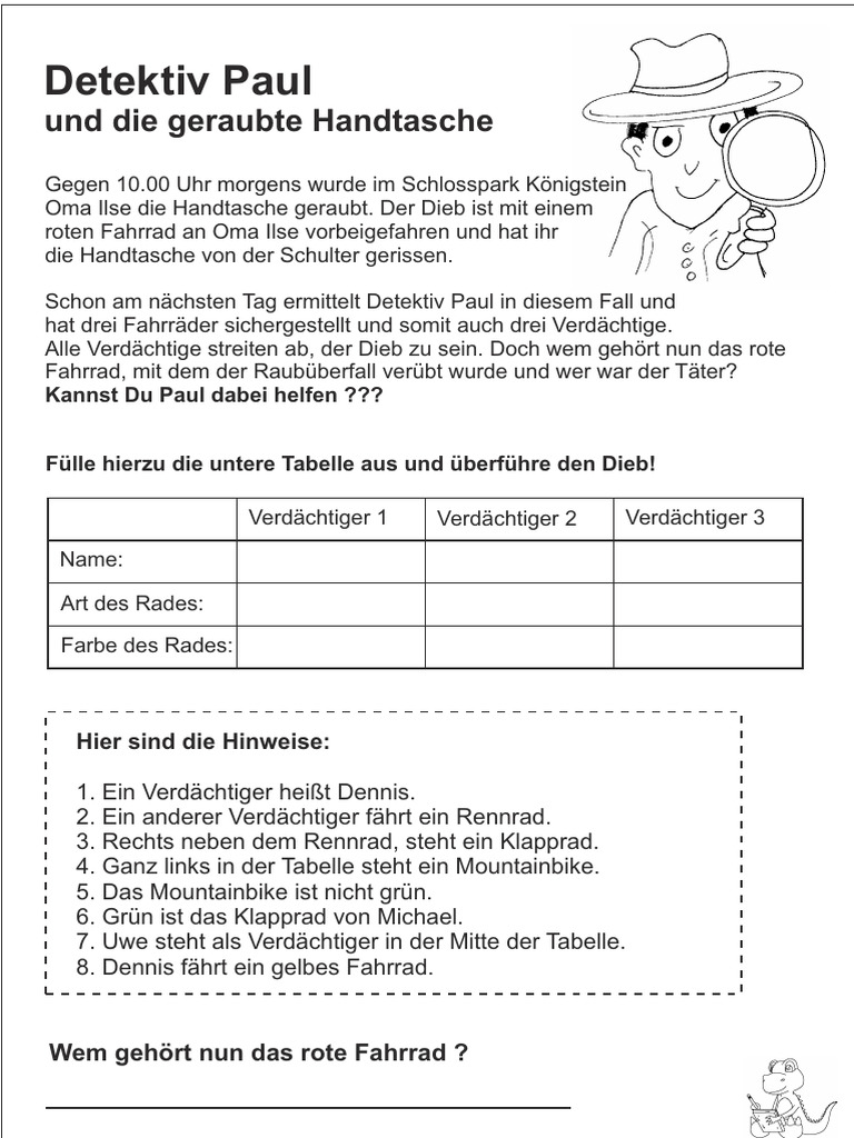 2HVT - Aufgabe 48 - Detektiv Paul | PDF