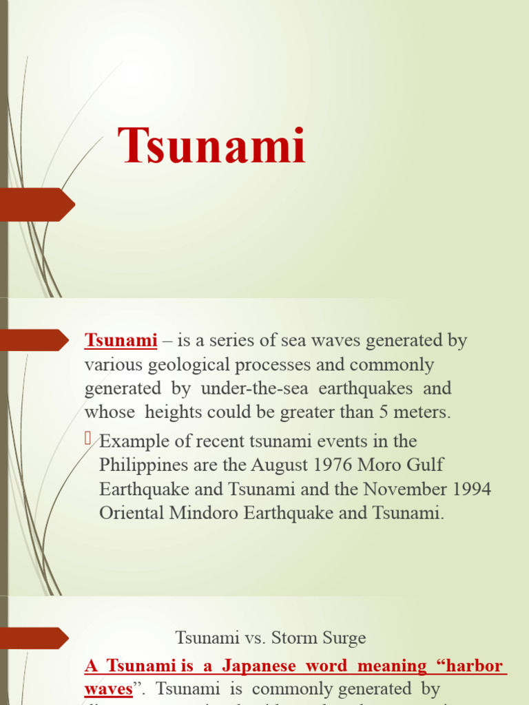 DRRR Week 6 Lesson 2 Tsunami | PDF | Tsunami | Earthquakes