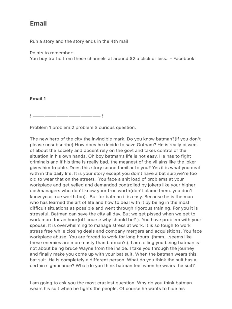 Batman Email | PDF | Batman
