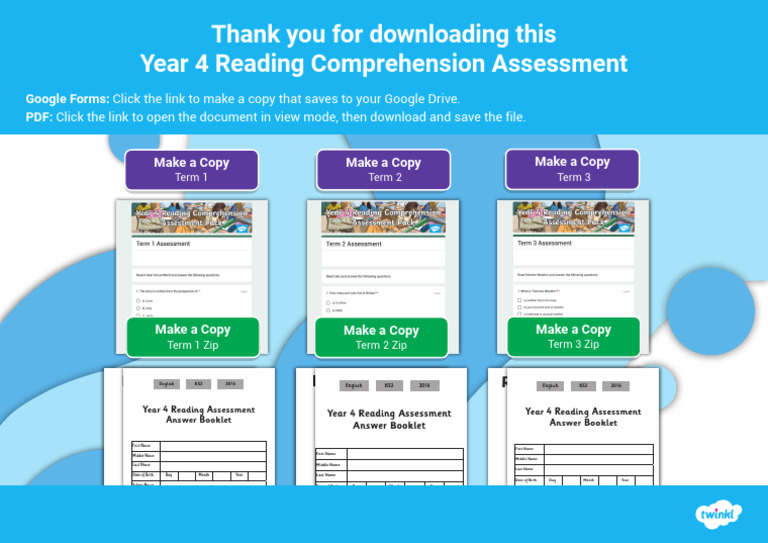 Year 4 English Reading Assessments Pack | PDF | Software | Computing