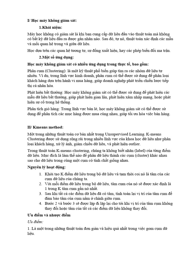 Unsupervised Learning | PDF