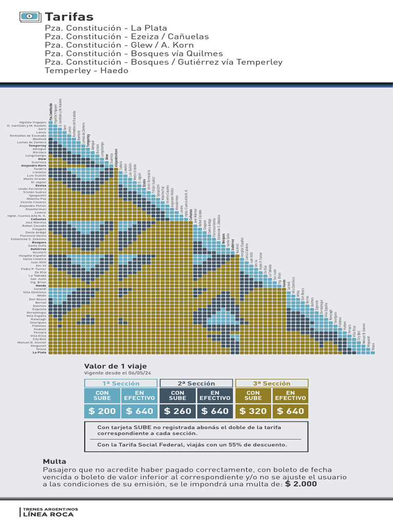 Tarifario Roca 06 05 2024 A3 Web Con Cuenca Alta Vs 01 | PDF | Buenos Aires | Argentina