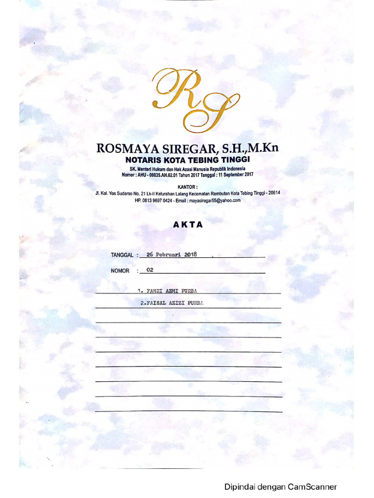 Pendirian Cv. Mutiara | PDF