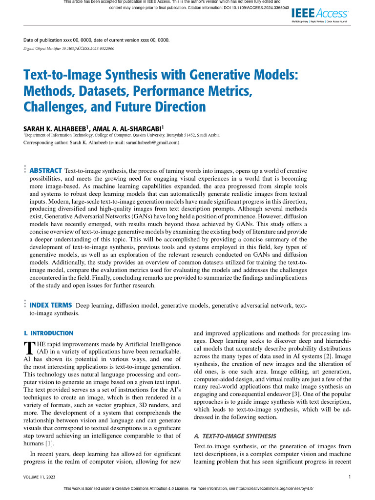 Text-to-Image_Synthesis_with_Generative_Models_Met | PDF | Artificial ...