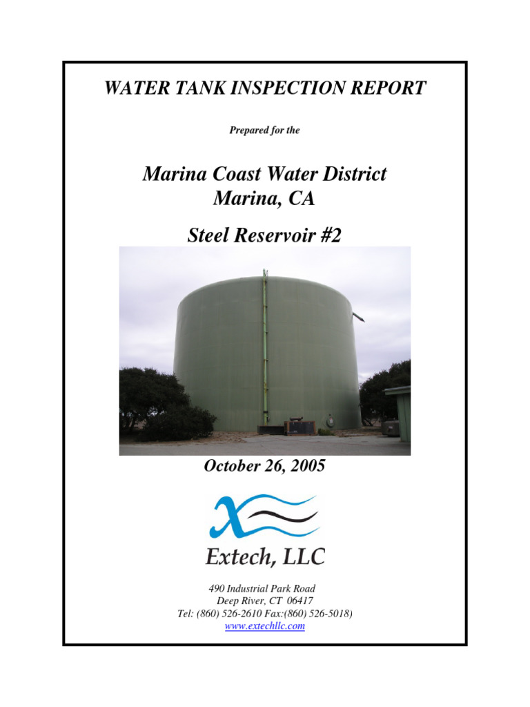 A-1 2005 Reservoir #2 Tank Inspection | PDF | Corrosion | Coating
