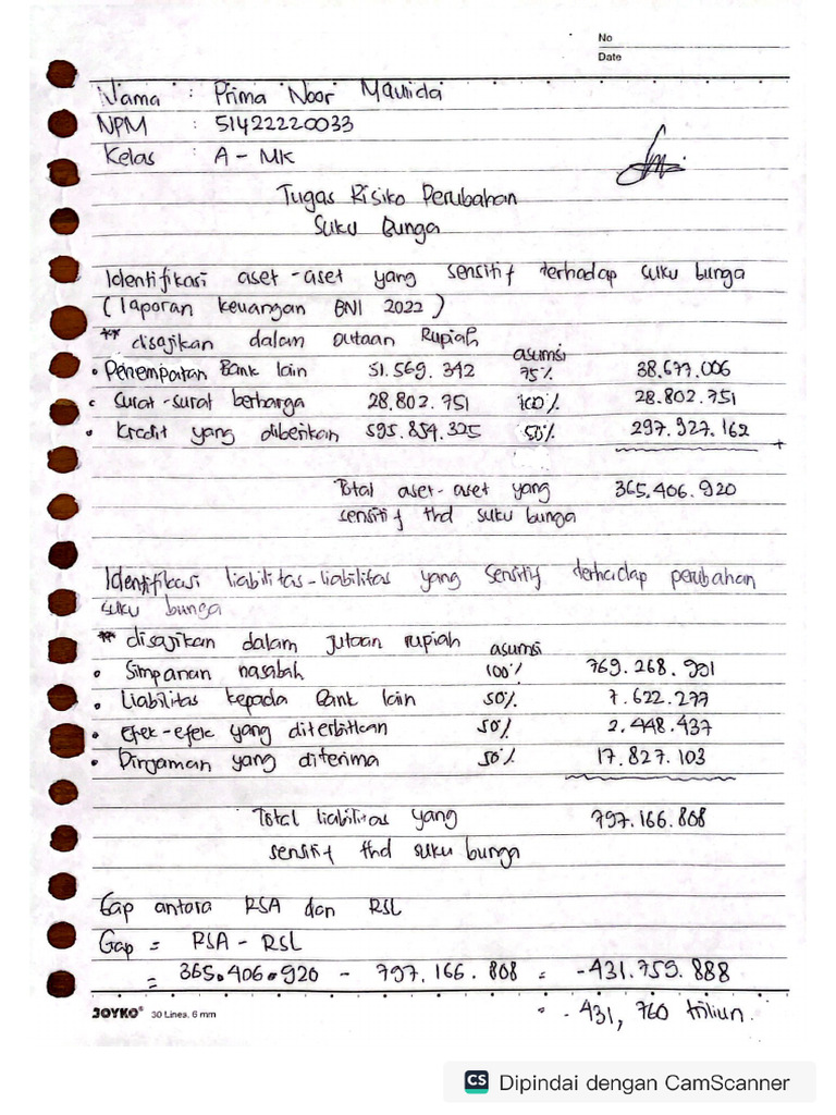 Prima Noor Maulida - 51422220033 - Tugas Penurunan Suku Bunga MR | PDF