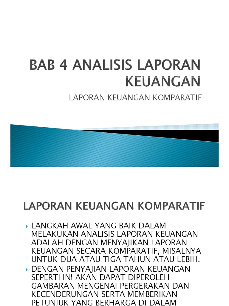 Alk Bab 4 Laporan Keuangan Komparatif | PDF