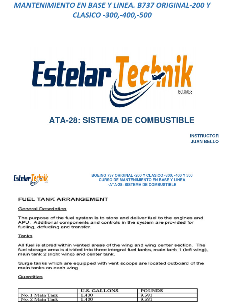 14 - ATA-28 - Sistema de Combustible R2 | Descargar gratis PDF | Boeing ...