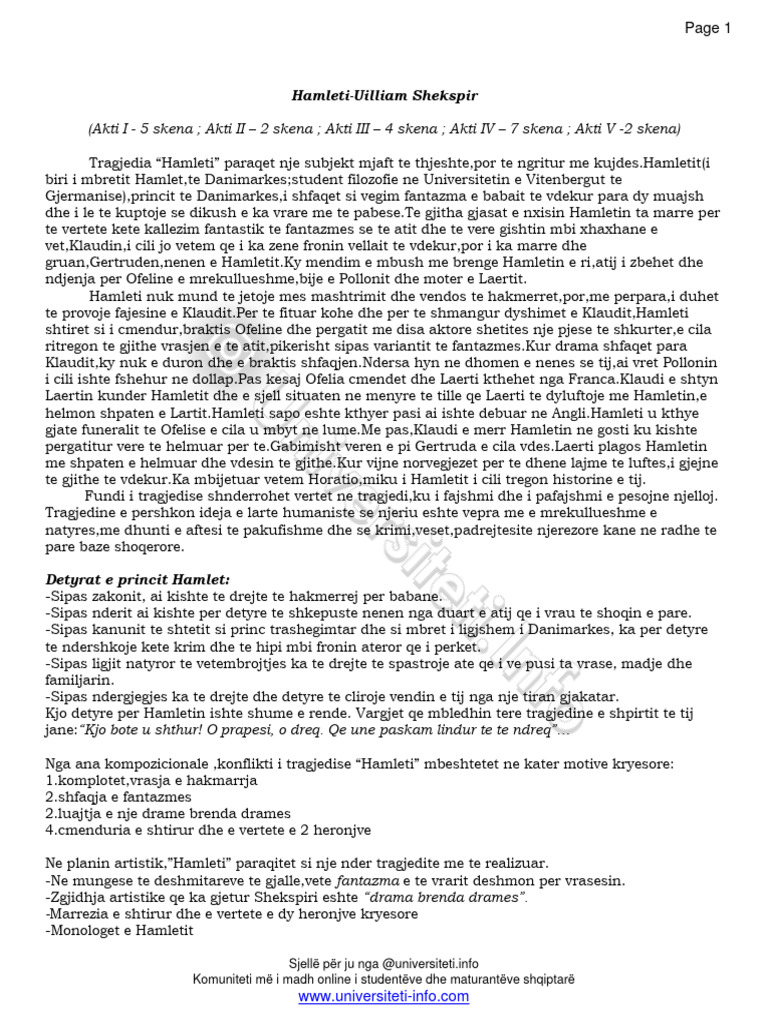 Shekspiri Hamleti | PDF