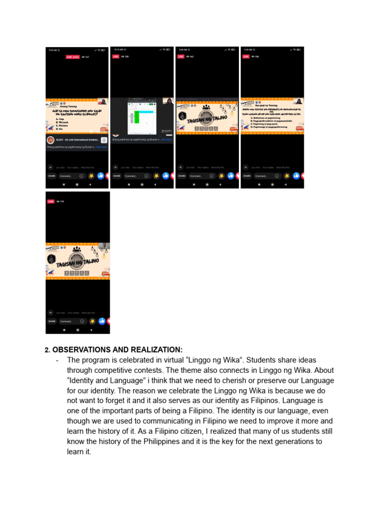 Async Activity Linggo NG Wika | PDF | Language Arts & Discipline