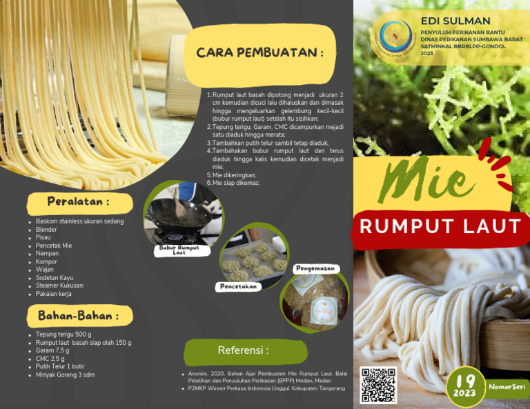 Resep Mie Rumput Laut | PDF
