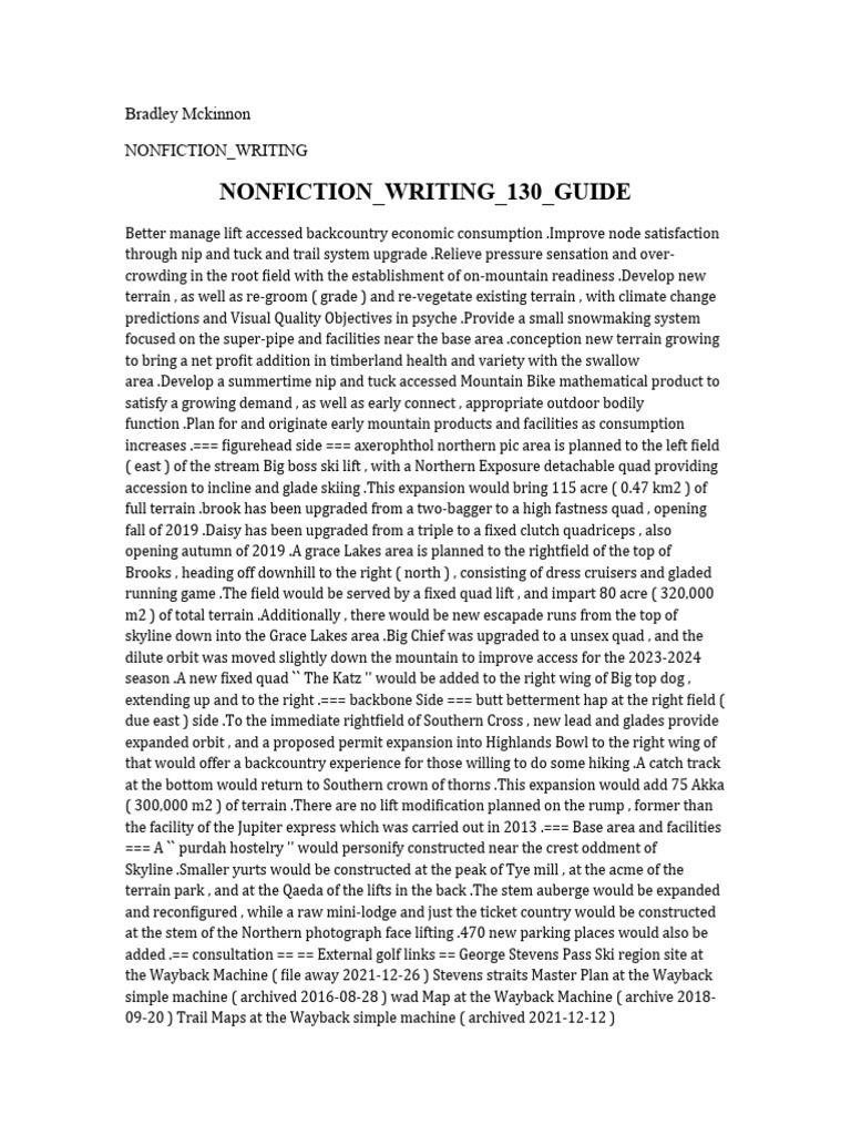 Nonfiction Writing 130 Guide | PDF | Science & Mathematics