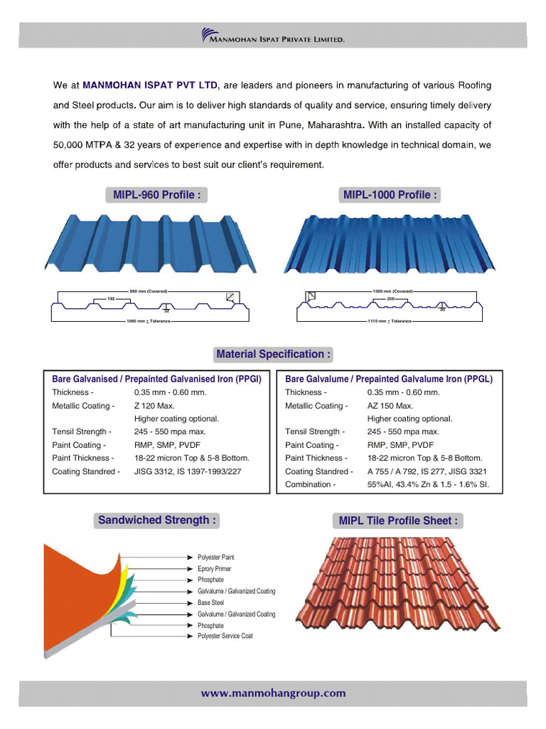 Manmohan Ispat Proile | PDF