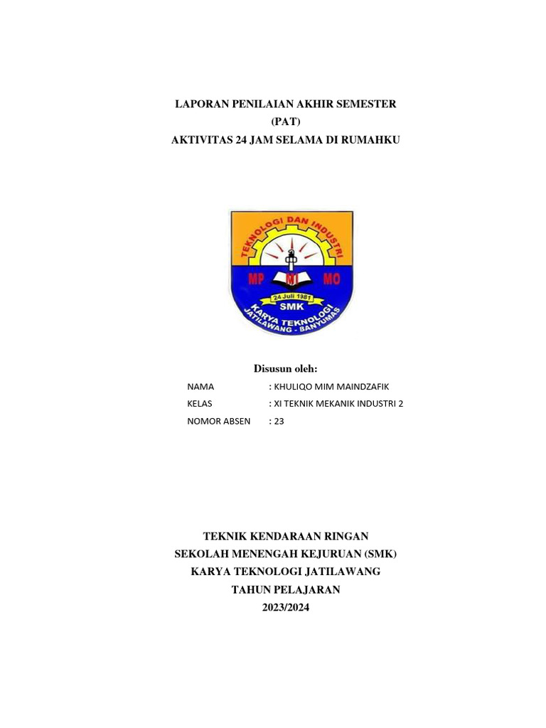 Format PROPOSAL PROYEK PAT Khuliko New | PDF