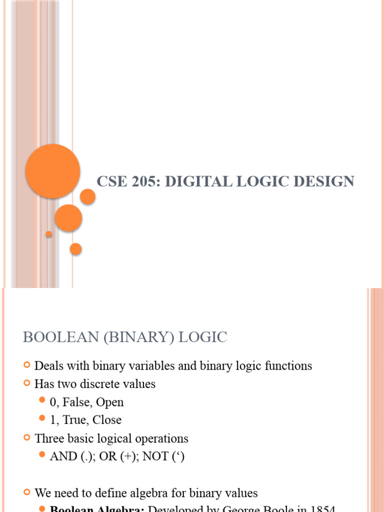 CSE 205 - Chapter2 | PDF | Boolean Algebra | Teaching Mathematics