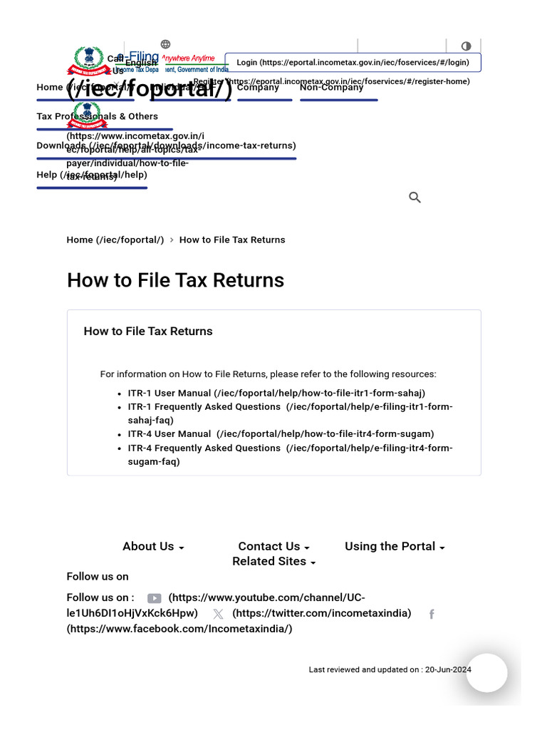 (/iec/foportal/) : How To File Tax Returns | PDF | System Software | Microsoft